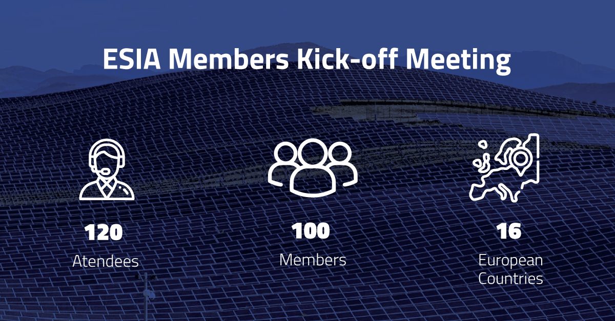 ESIA Members Kick-off Meeting - European Solar PV Industry Alliance